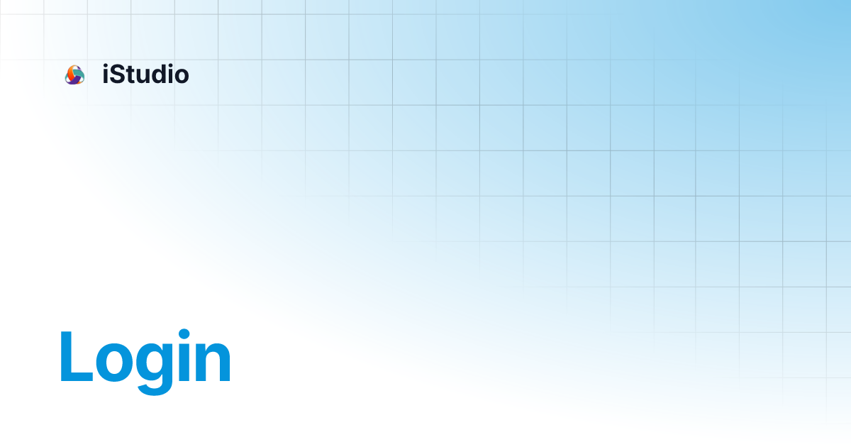 Login | iStudio