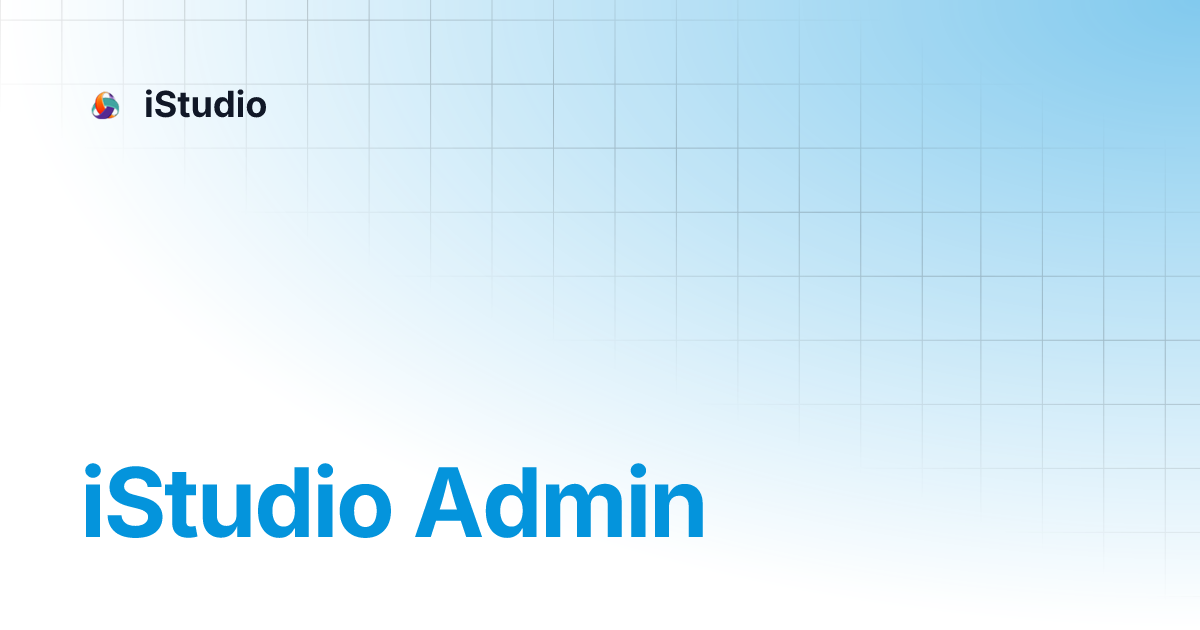 iStudio Admin | iStudio